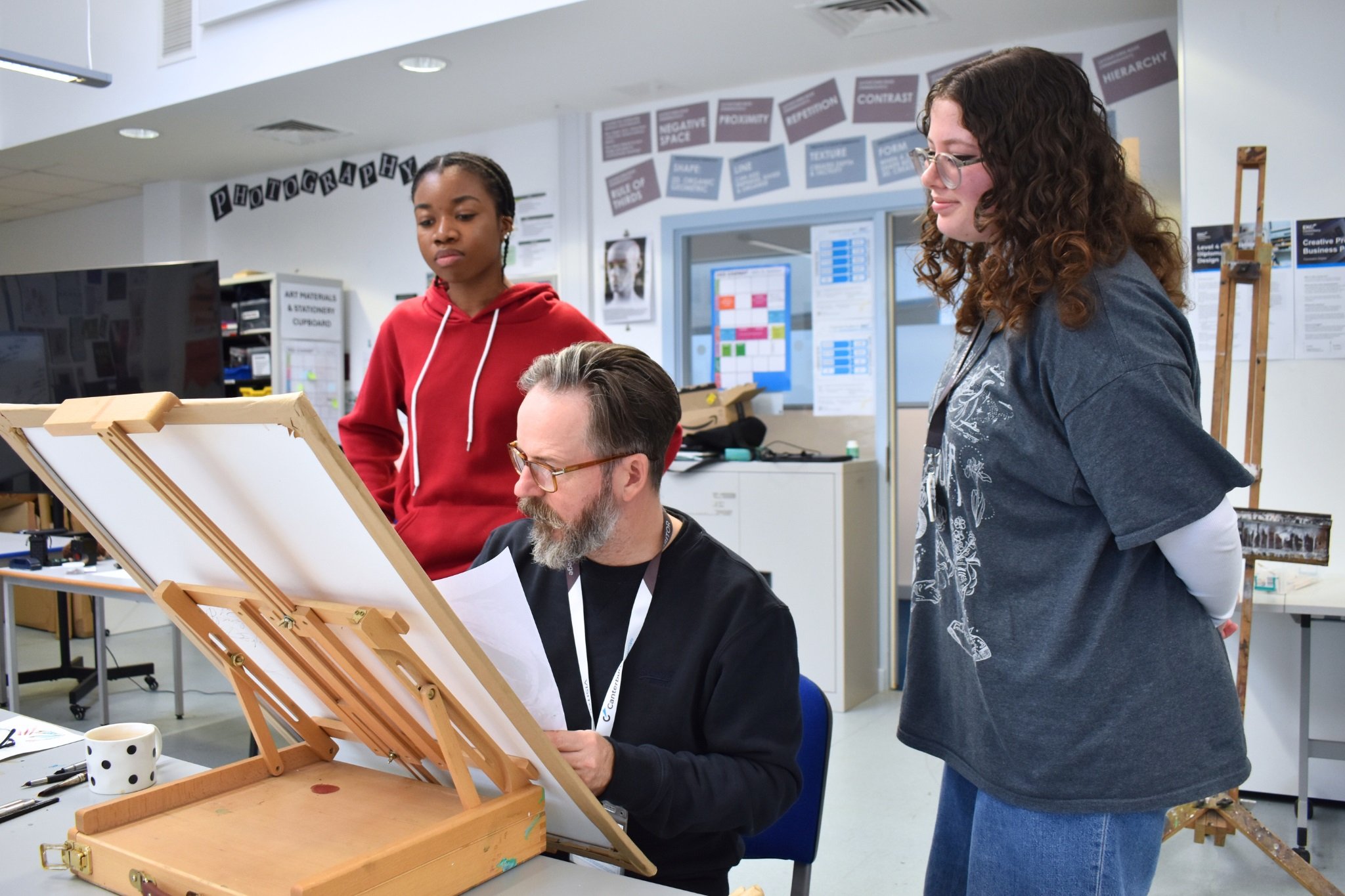 A Level students explore new approaches with renowned artist Carne ...